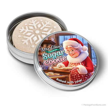 Mrs. Claus' Famous Sugar Cookie in Tin | Holiday Treat – Package From ...