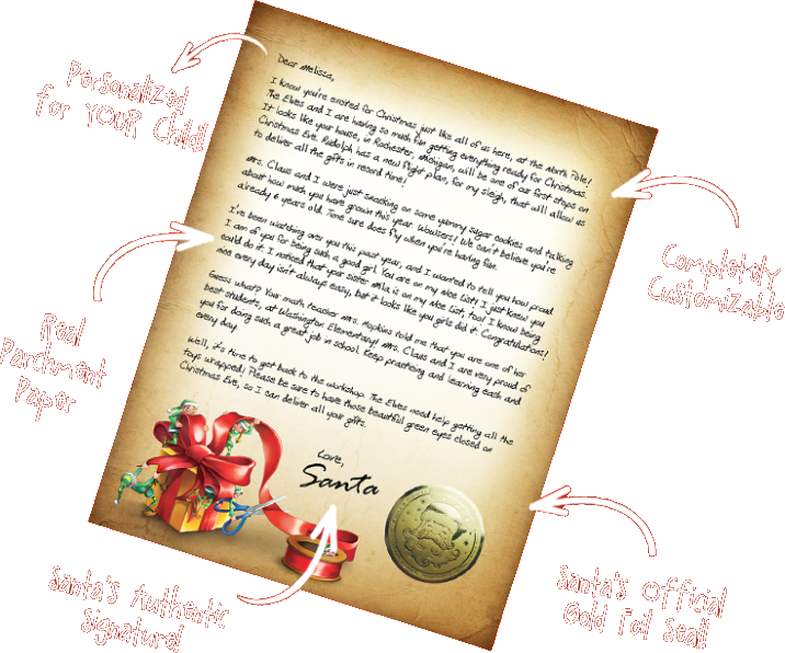 Personalized Letters from Santa Delivered to Your Child! – Package From ...